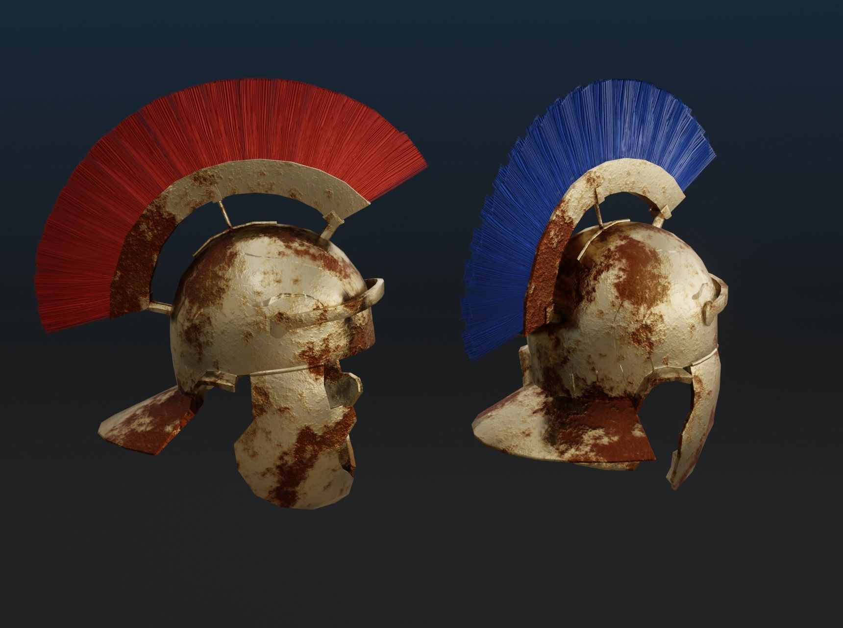 3D model Rusted Roman Helmet VR / AR / low-poly | CGTrader