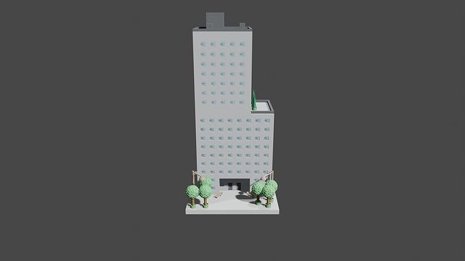 Residential building 21 WOU Kit 3D model | CGTrader