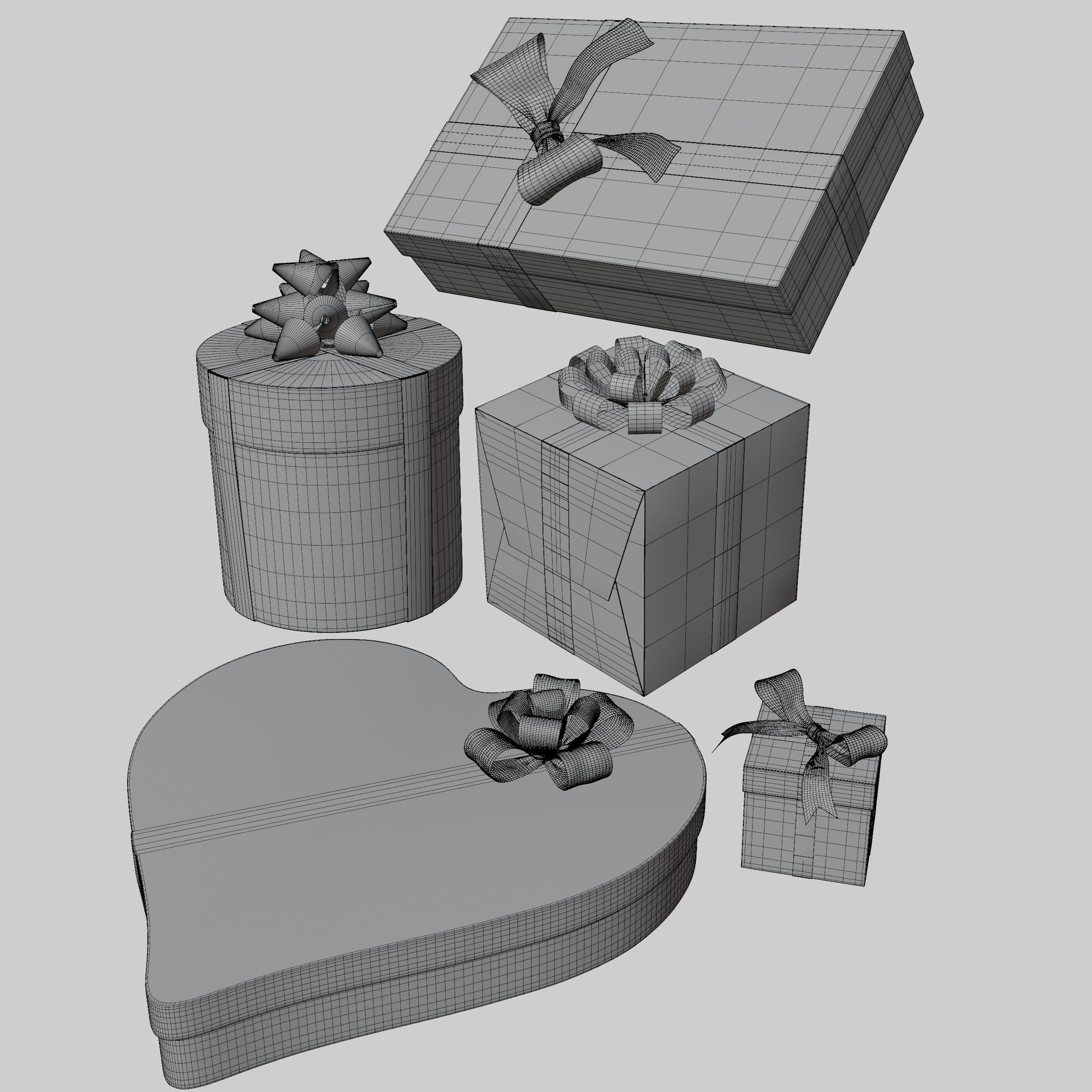 Gift Boxes Set Christmas free 3D model | CGTrader