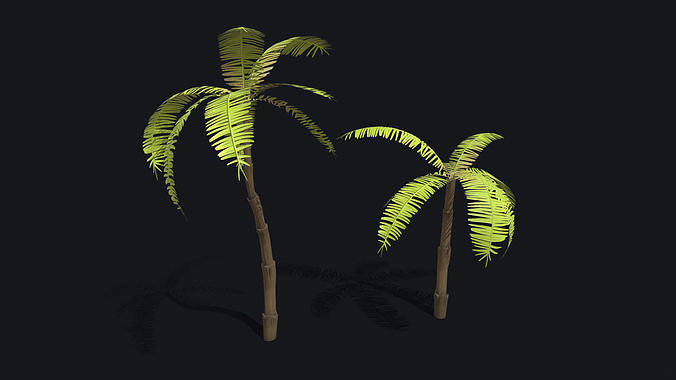 3D model Game Ready Stylized Palm Trees VR / AR / low-poly | CGTrader