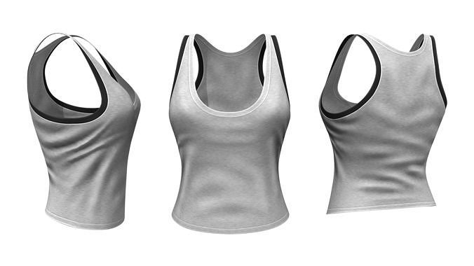 3D model Women Fabric Tank Top VR / AR / low-poly | CGTrader