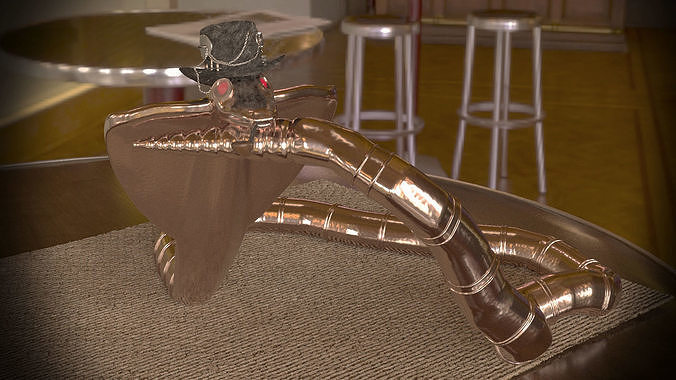 Robot Snake Steampunk 3D model | CGTrader