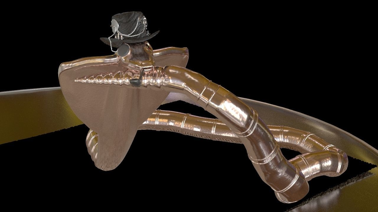 Robot Snake Steampunk 3D model | CGTrader