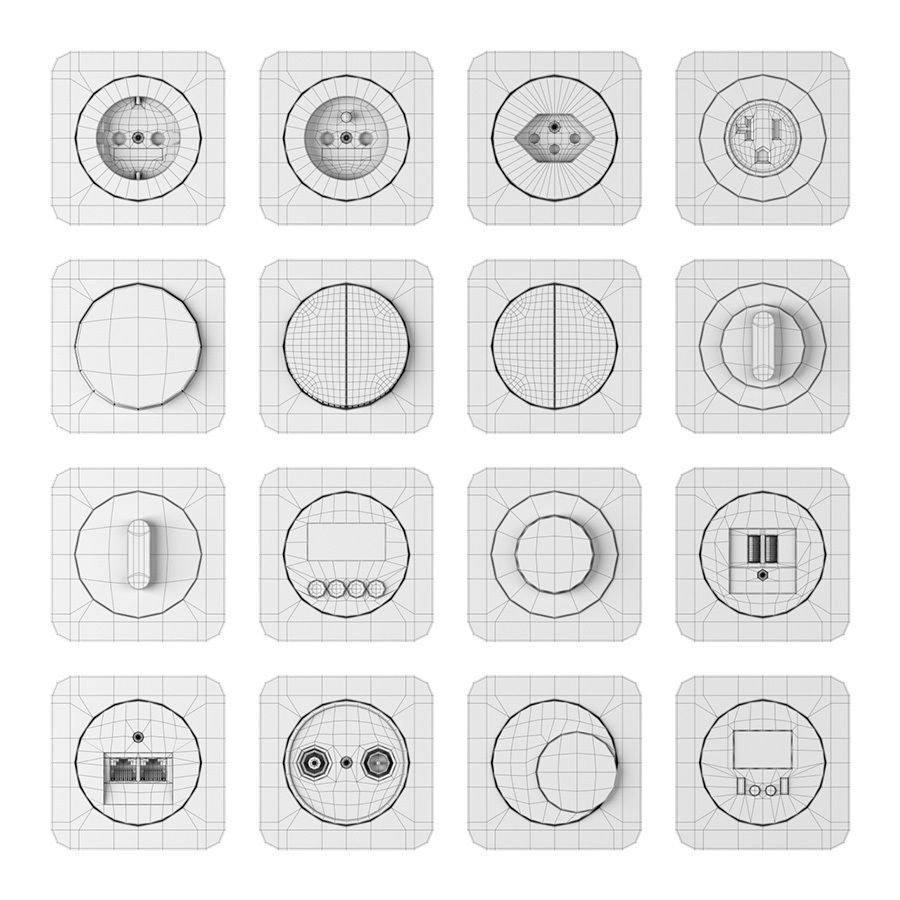 3D model Berker Serie R1 VR / AR / low-poly | CGTrader