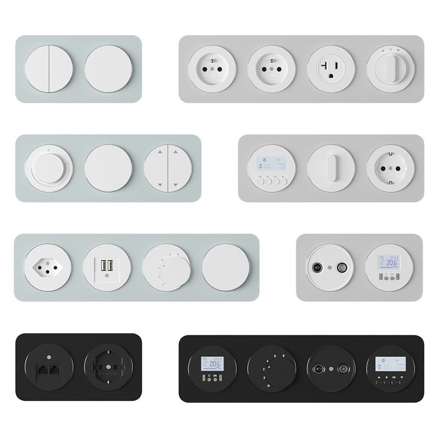 3D model Berker Serie R1 Glass VR / AR / low-poly | CGTrader