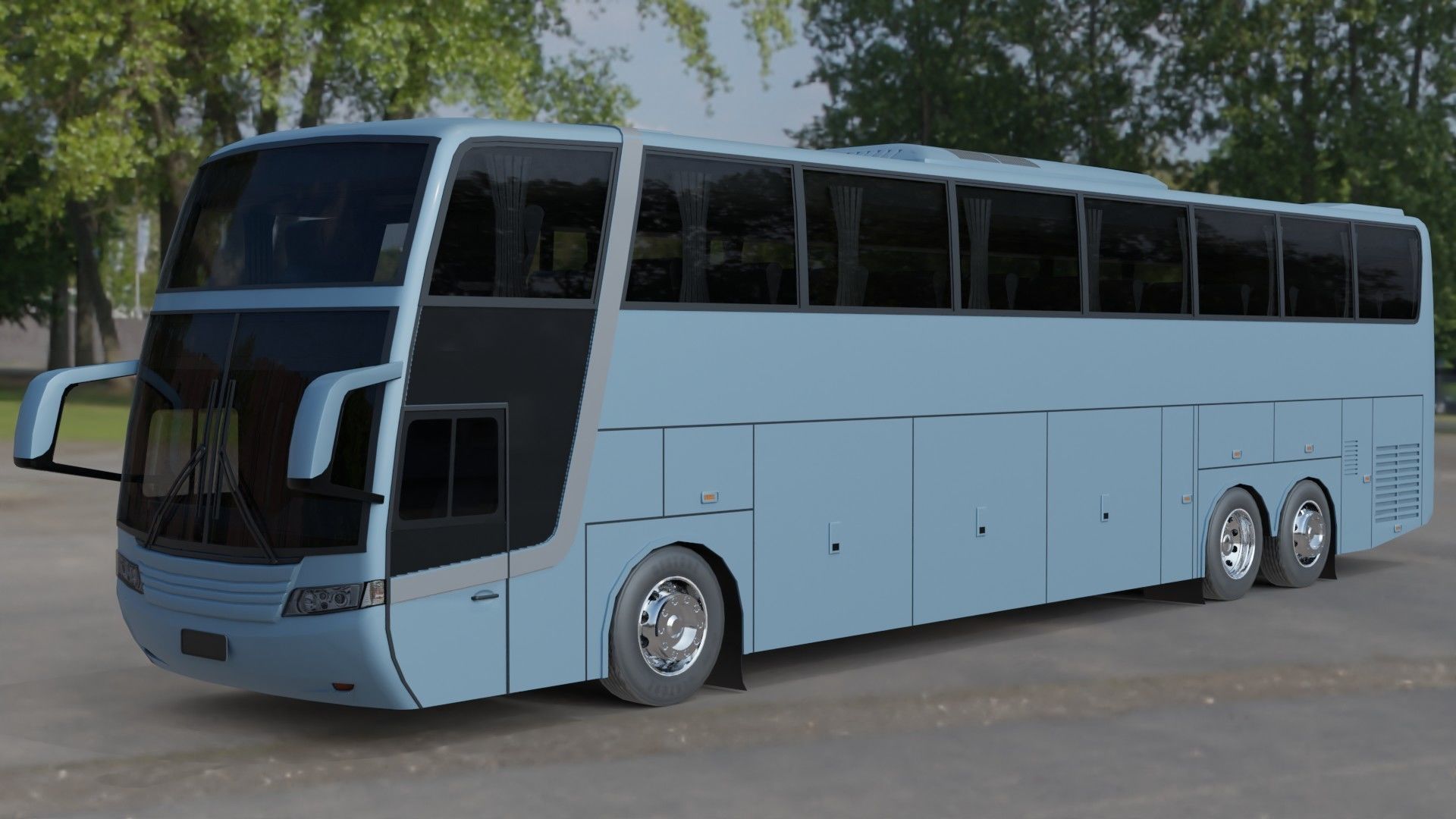 3D model Busscar Jum Buss 400p VR / AR / low-poly | CGTrader