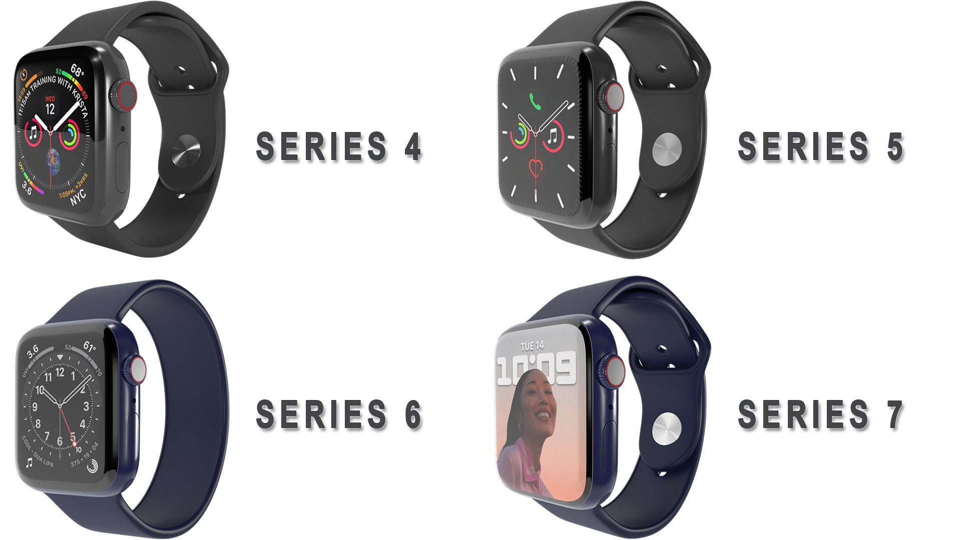 Apple Watch All Series 3D Model Collection | CGTrader