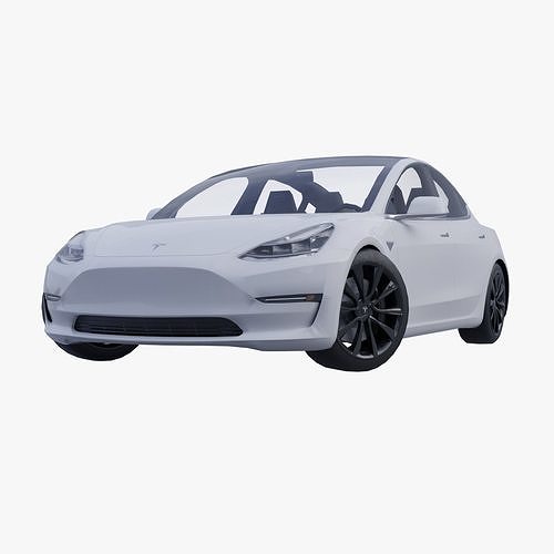 3D model Tesla Model 3 low ply VR / AR / low-poly | CGTrader