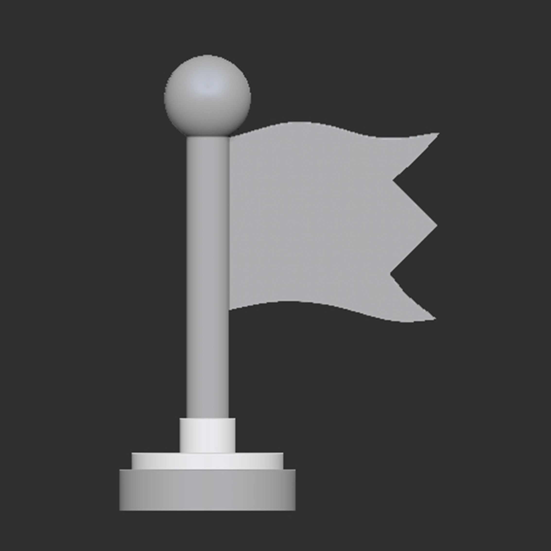 Checkpoint Flag Mario 3D model 3D printable | CGTrader