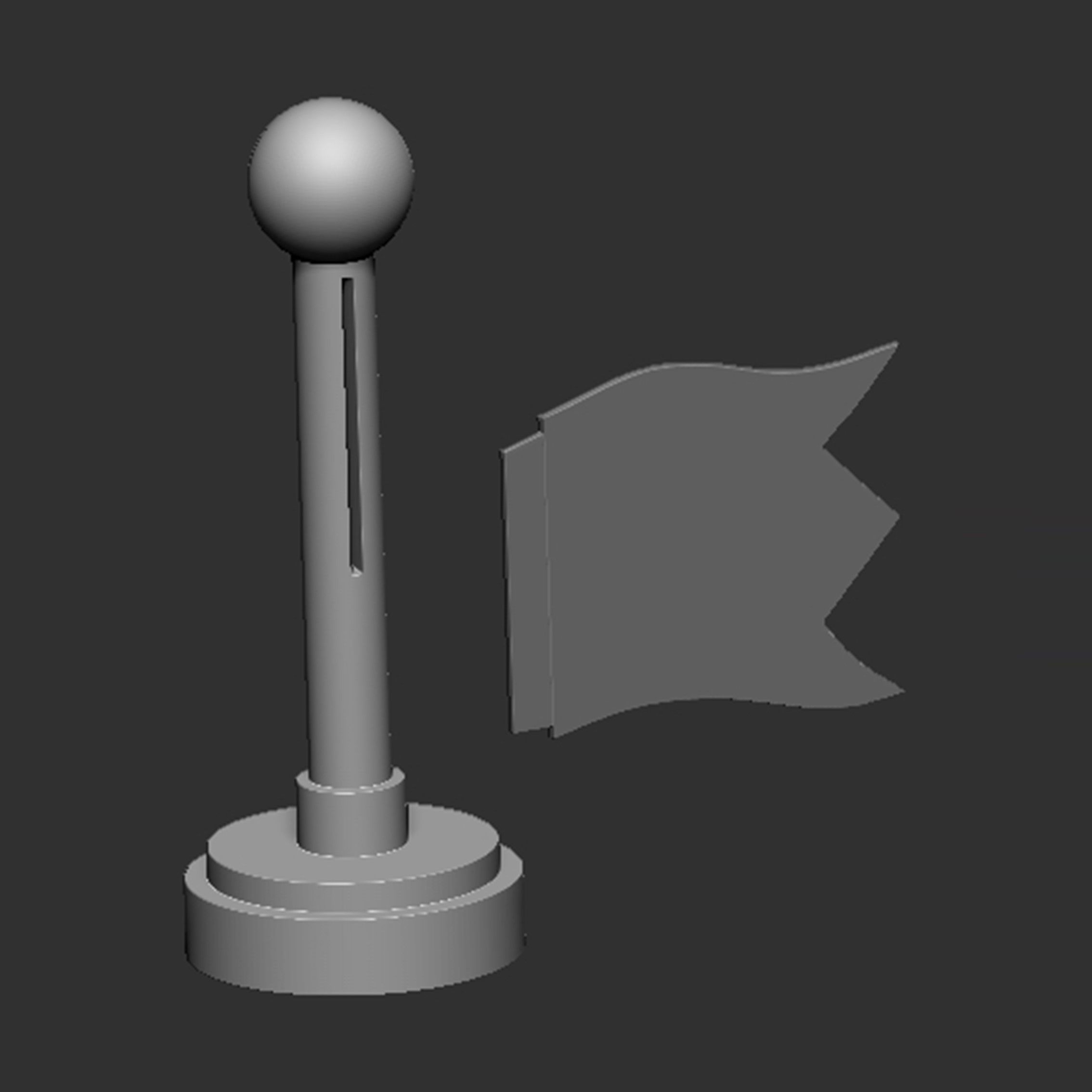 Checkpoint Flag Mario 3D model 3D printable | CGTrader