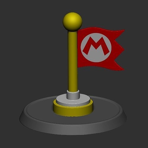 Checkpoint Flag Mario Based 3D model 3D printable | CGTrader