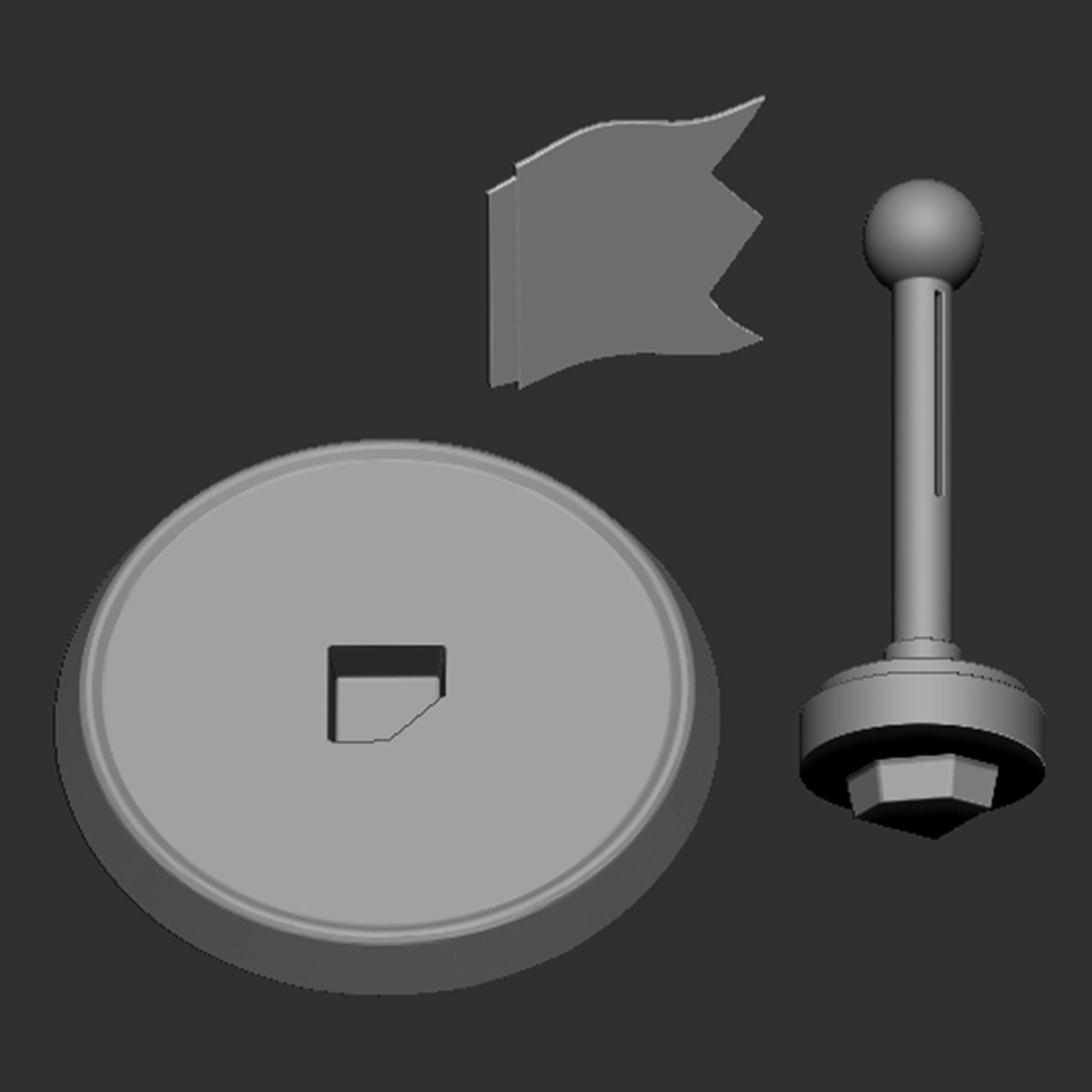 Checkpoint Flag Mario Based 3D model 3D printable | CGTrader