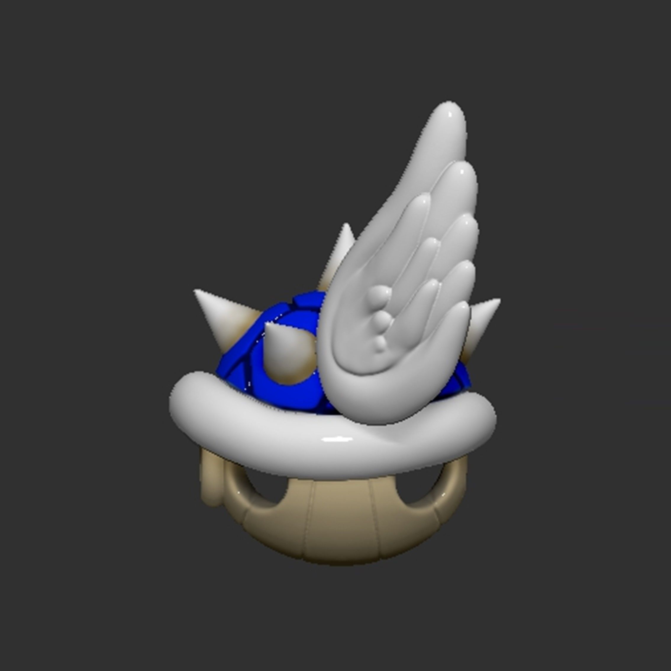 Mario Tortoise Shell with Spiny and Wings 3D model 3D printable | CGTrader