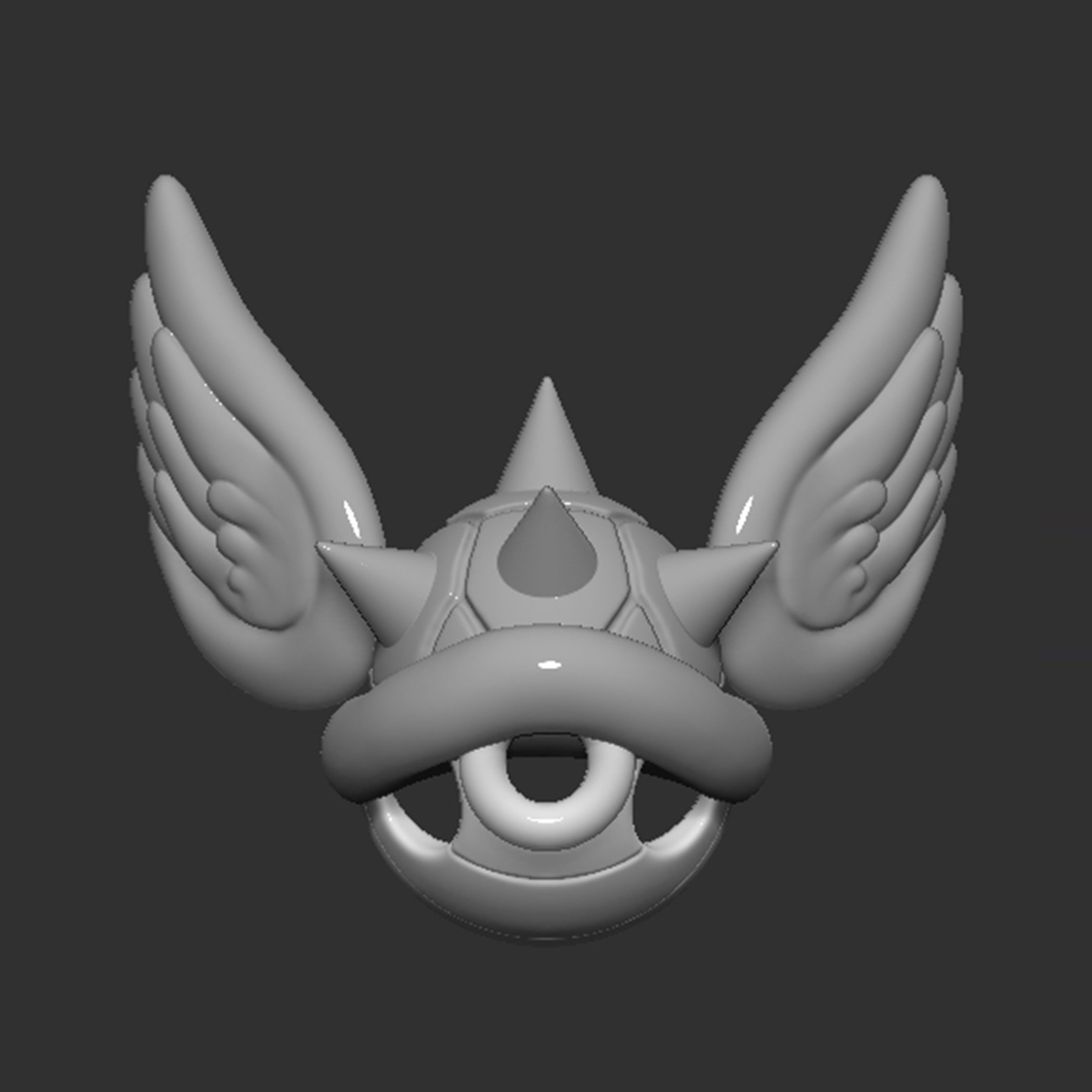 Mario Tortoise Shell with Spiny and Wings 3D model 3D printable | CGTrader