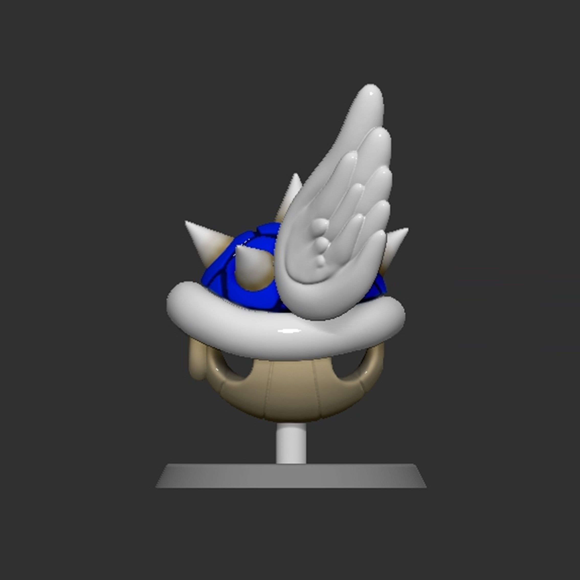 Mario Tortoise Shell with Spiny and Wings Based 3D model 3D printable ...