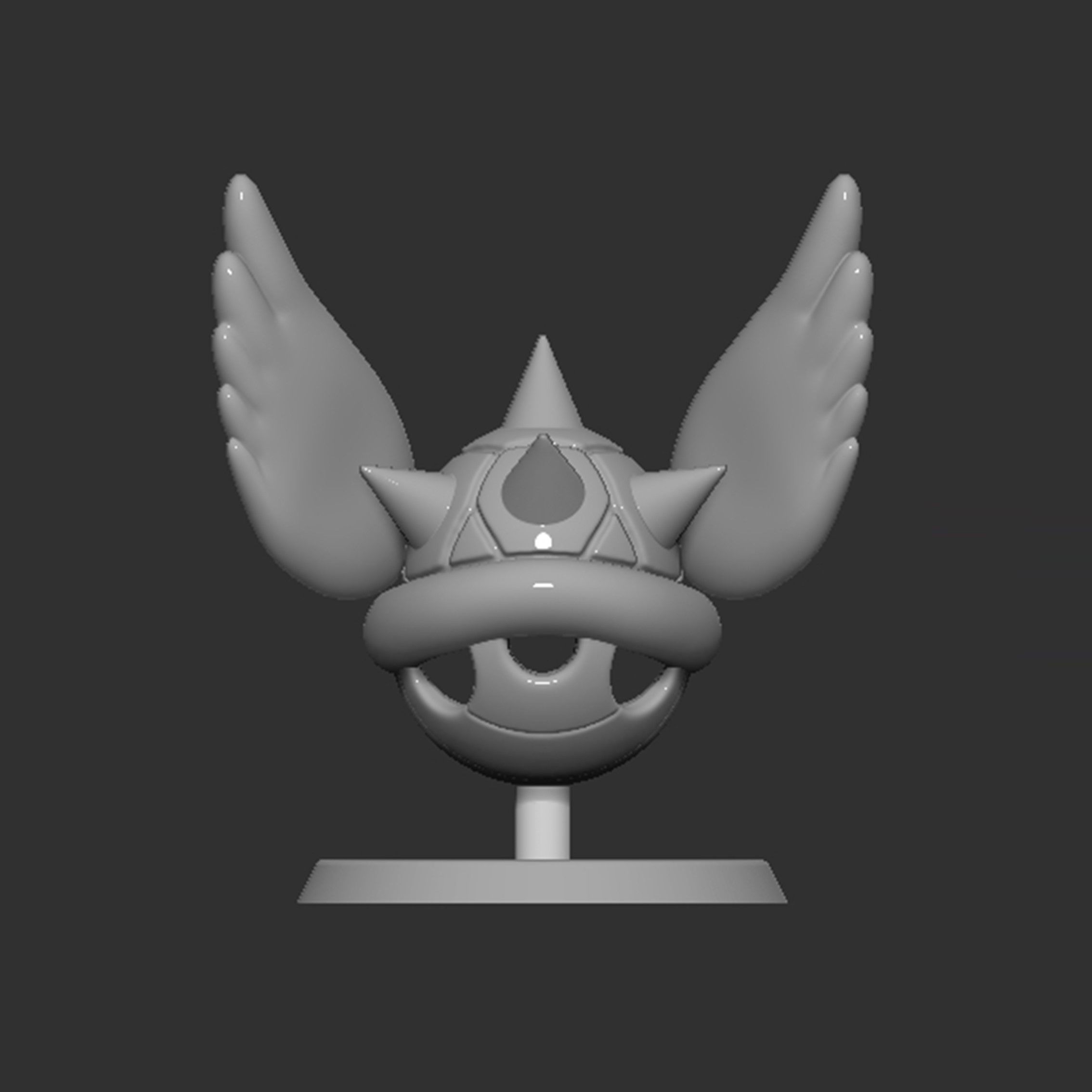 Mario Tortoise Shell with Spiny and Wings Based 3D model 3D printable ...