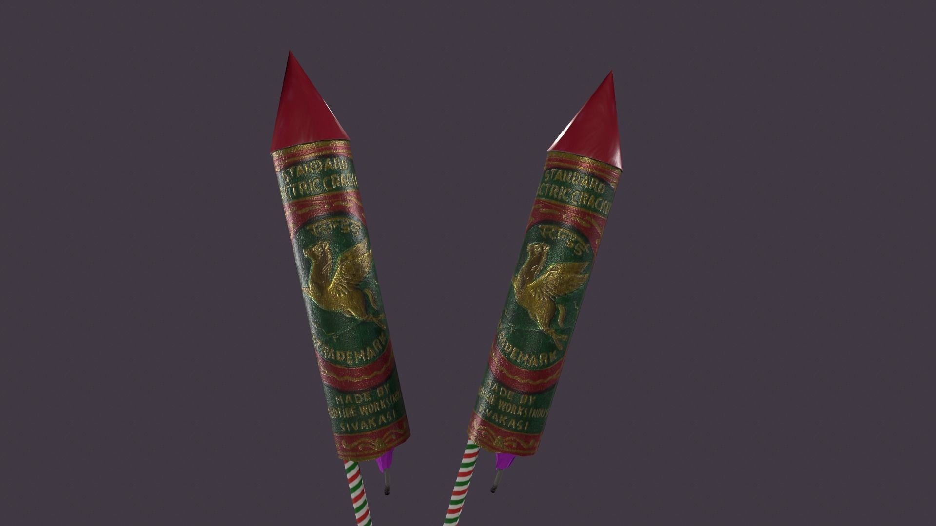3D model Diwali Rocket 3d model low poly Game AR VR Ready VR / AR / low ...