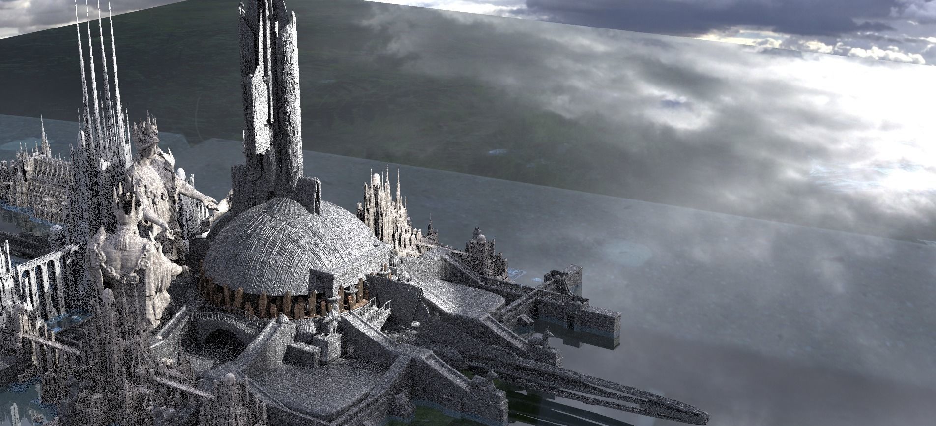 Temple Prometheus alien domes Kit bash 3D model | CGTrader