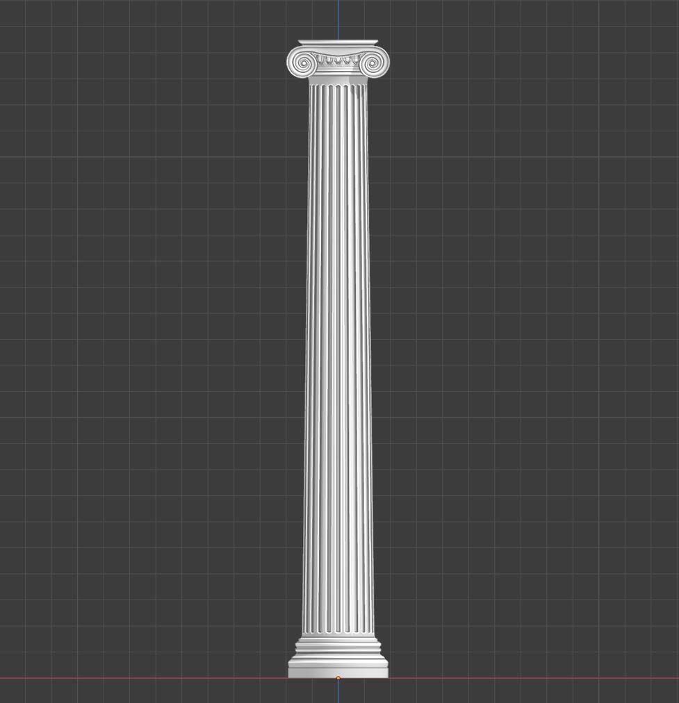 Ionic Column 3D model | CGTrader
