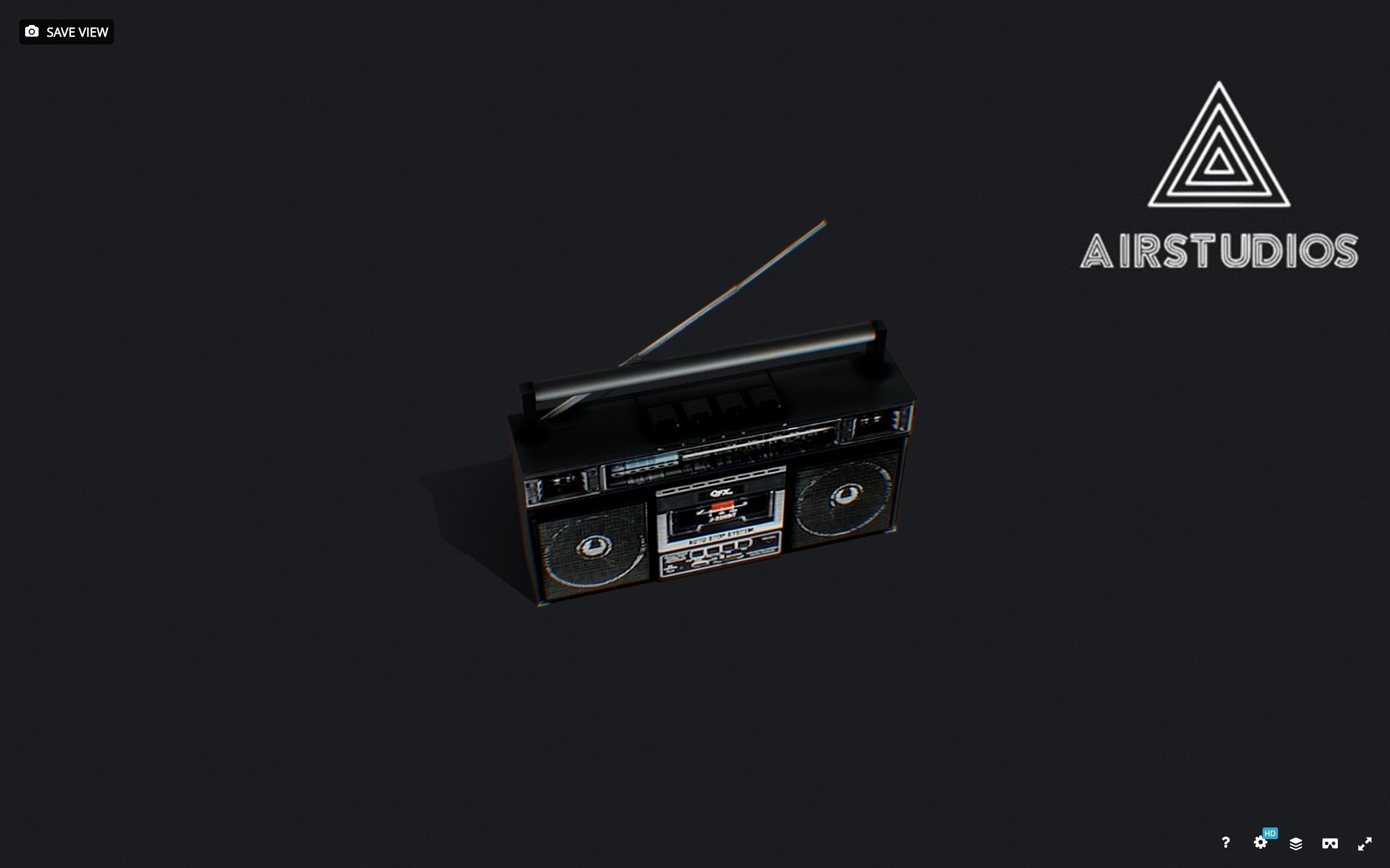 3D model Low Poly Boom Box VR / AR / low-poly | CGTrader