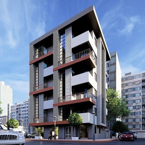 Modern Building N15 3D model animated rigged | CGTrader