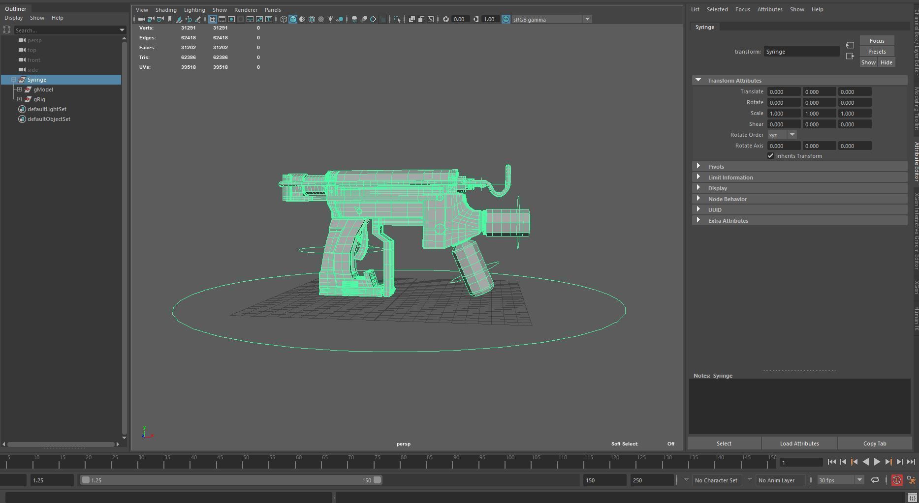 Sci-Fi Injector 3D model rigged | CGTrader