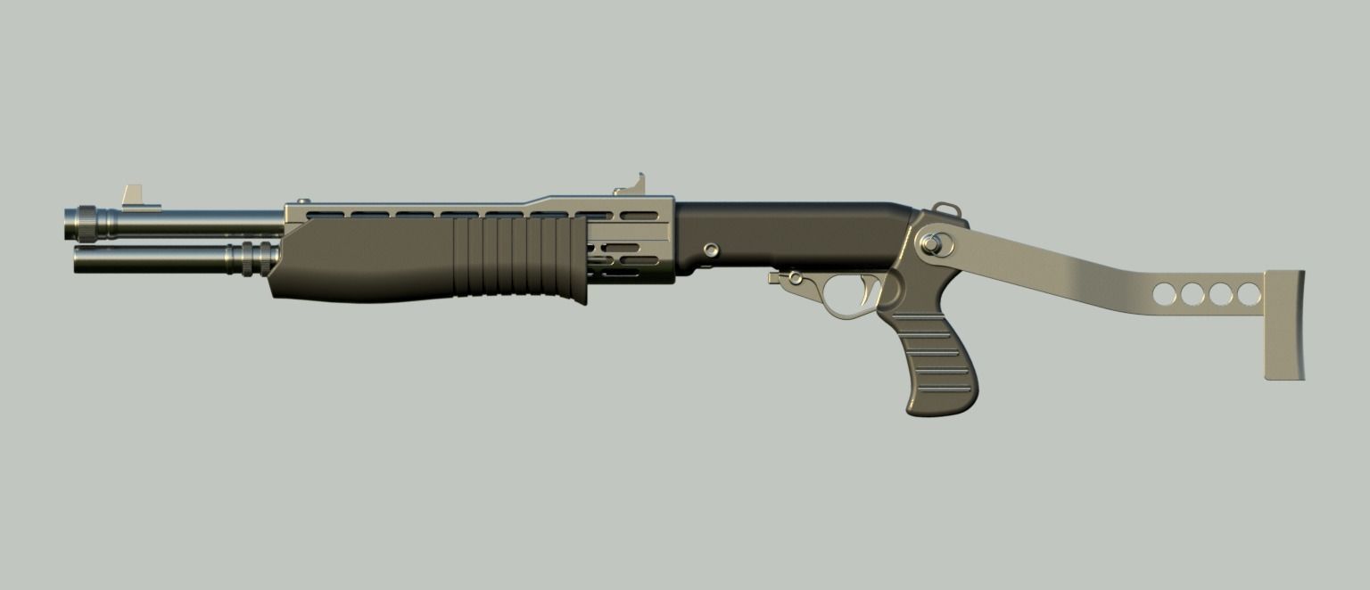 Franchi SPAS-12 shotgun 3D model 3D model | CGTrader