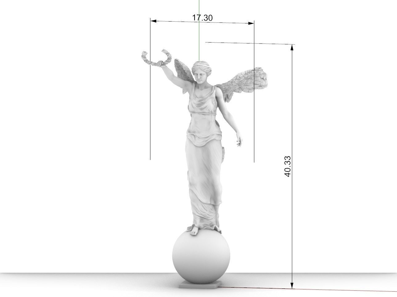victory winged nikh sculpture 3D model 3D printable | CGTrader