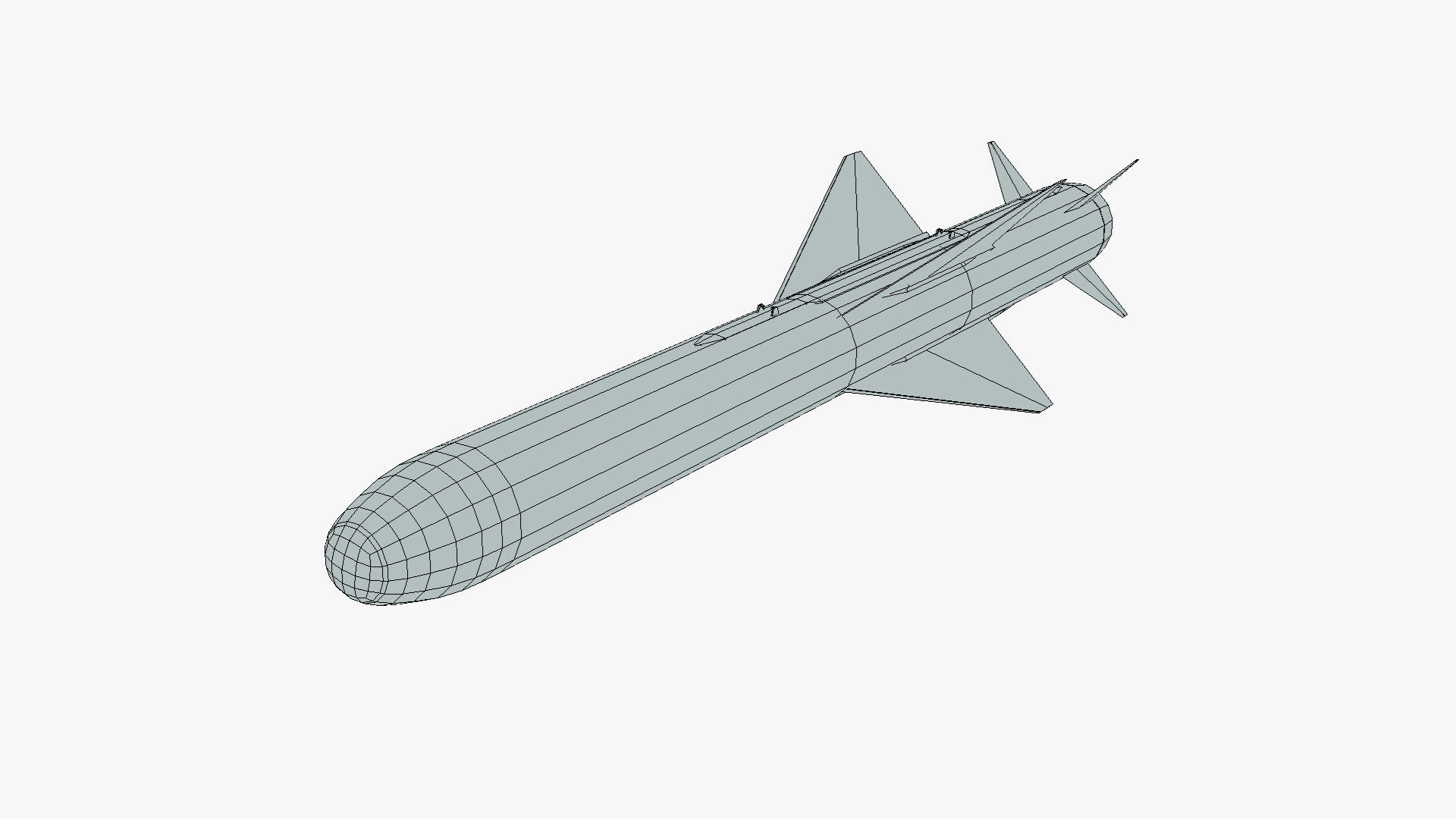 3D model ASM-2 Japanese Anti-Ship Cruise Missile VR / AR / low-poly ...