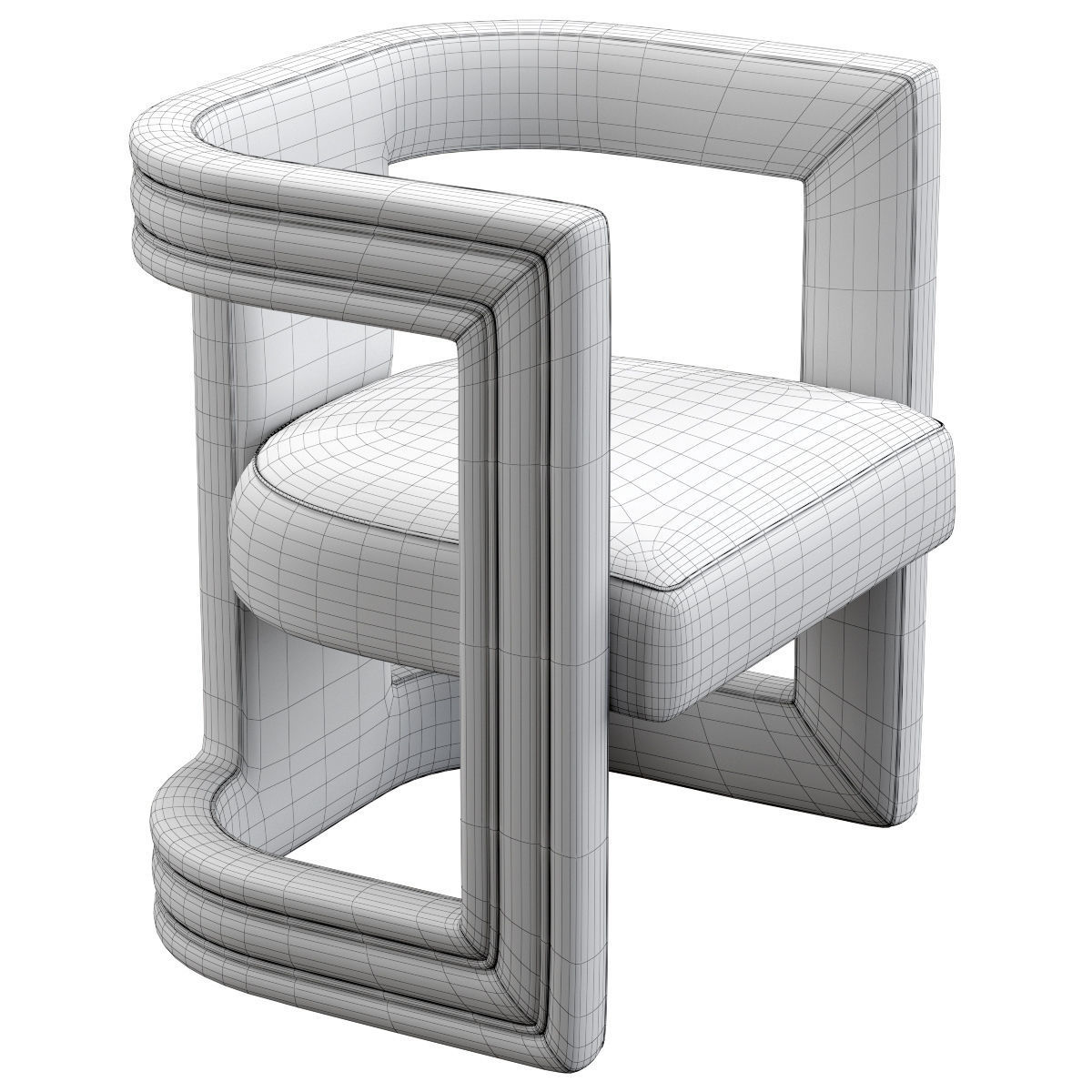 Rukay Bold Barrel Armchair by Brabbu Design 3D model | CGTrader