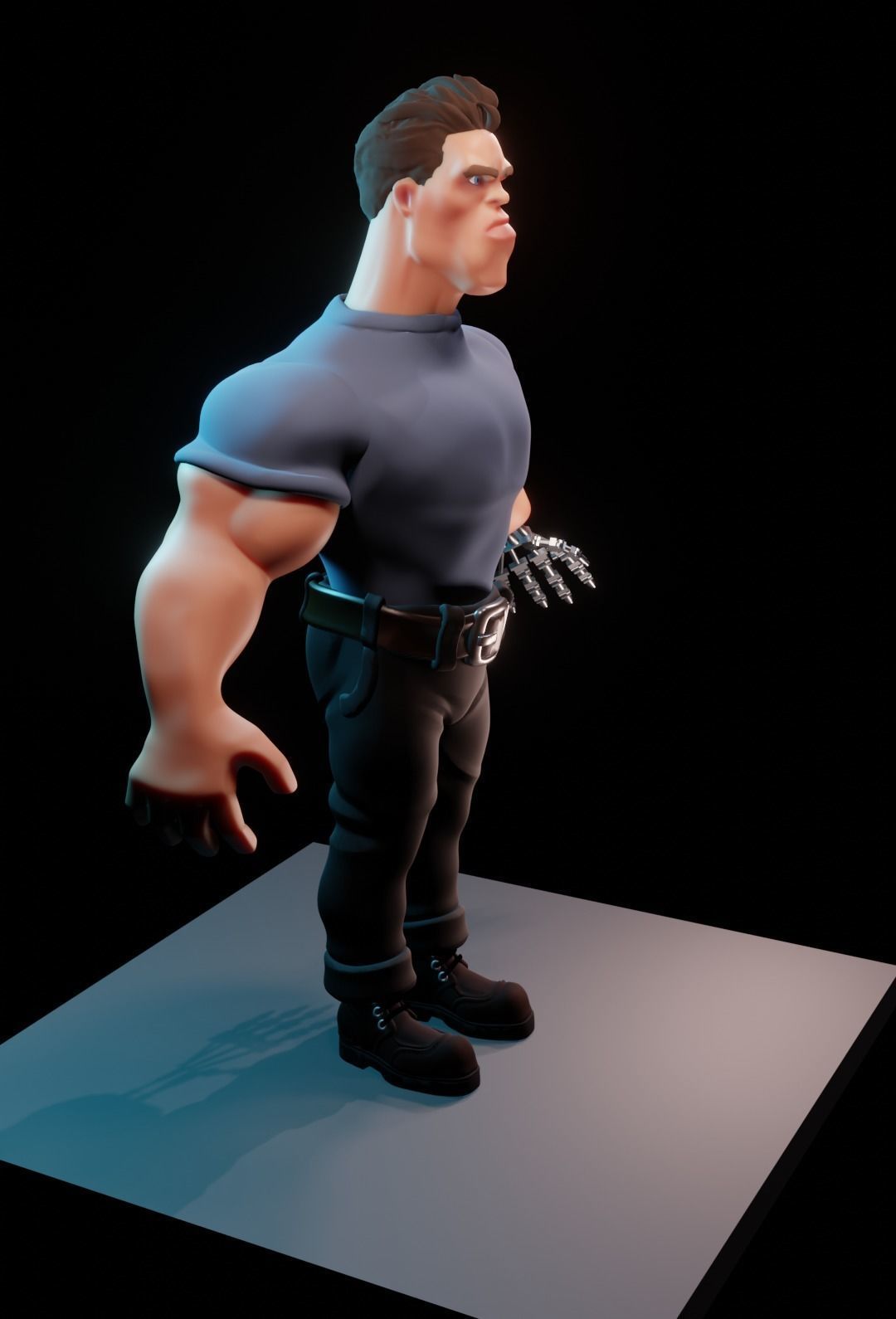 Cartoon Terminator Arnold Schwarzenegger 3D model | CGTrader