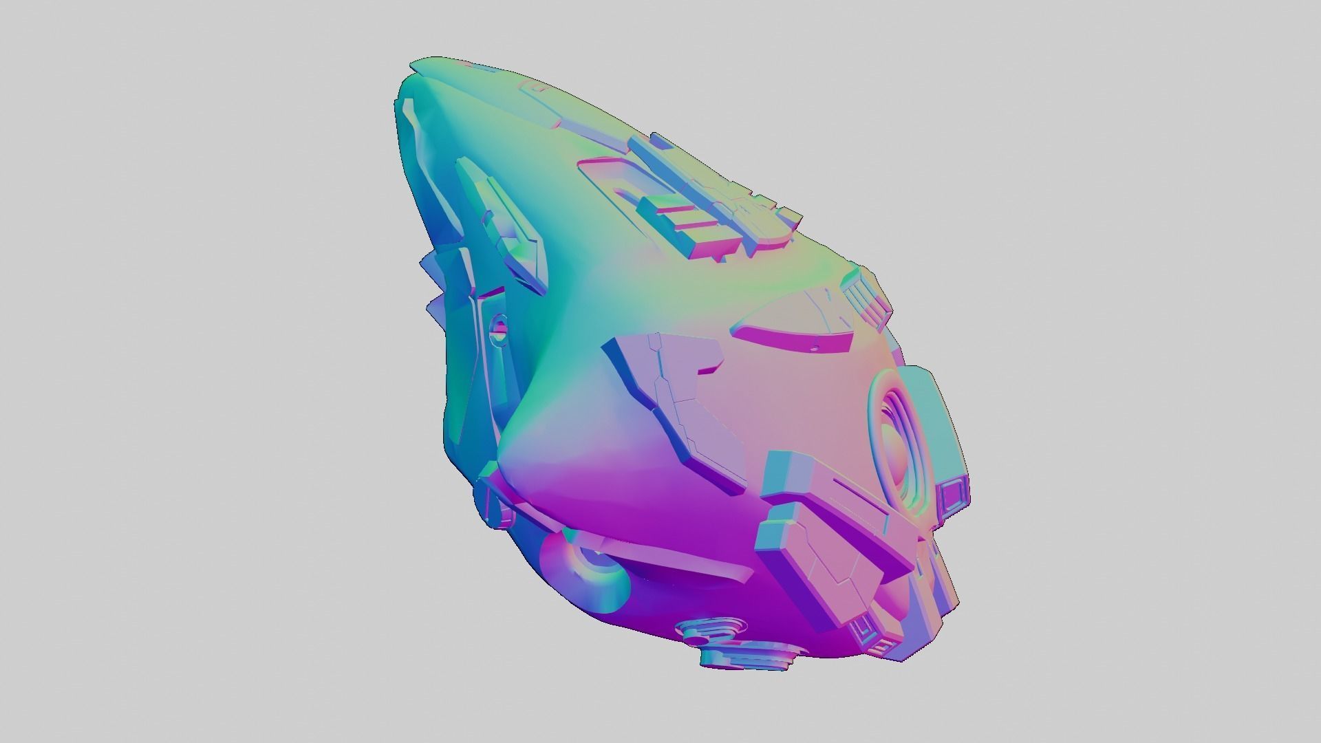 Drone visor SciFi helmet headset TEXTURED 4K 3D model | CGTrader