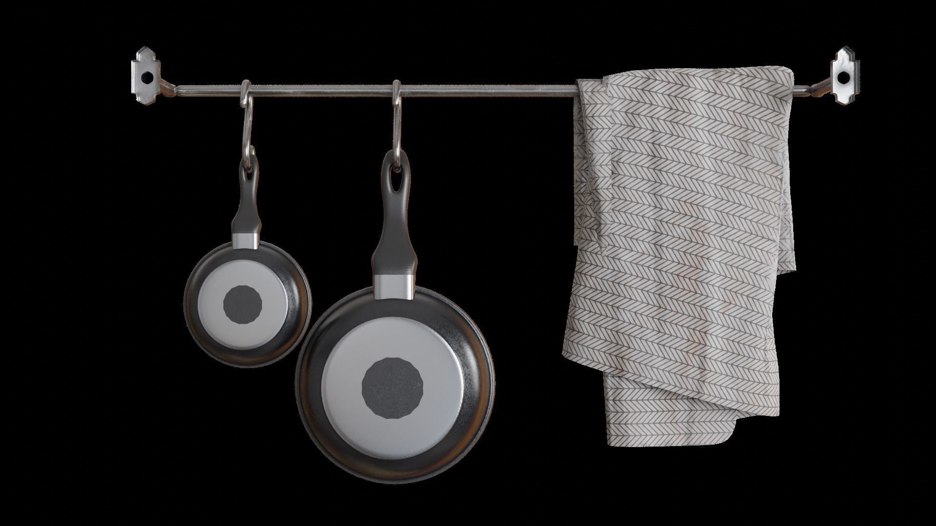 Kitchen Rack and Wall Storage 3D model | CGTrader