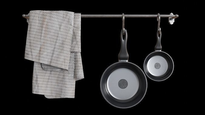 Kitchen Rack and Wall Storage 3D model | CGTrader