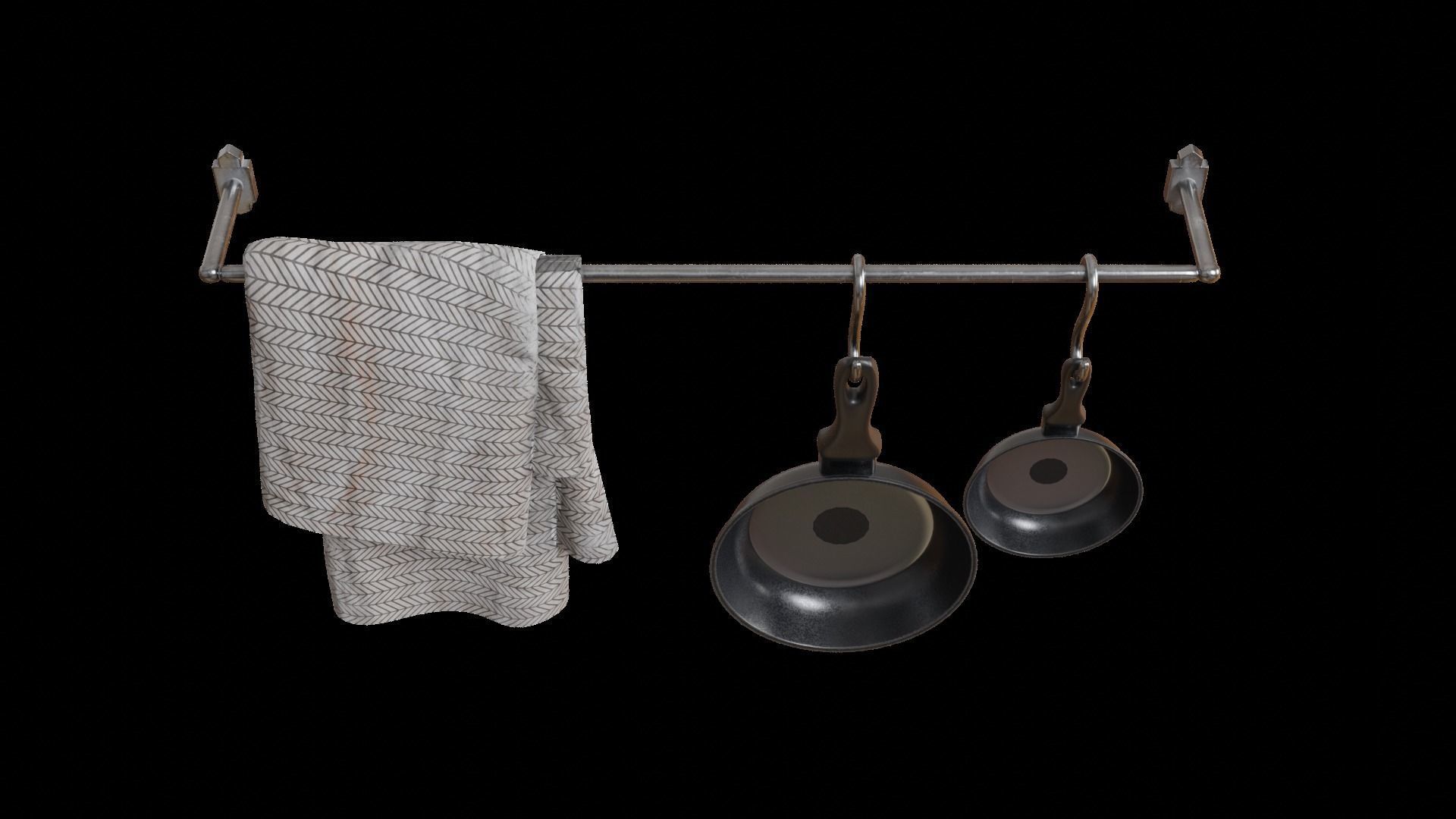 Kitchen Rack and Wall Storage 3D model | CGTrader