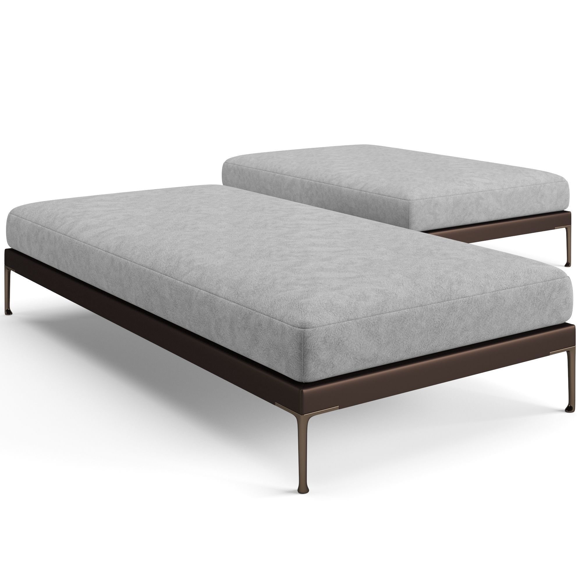 Minotti Patio benches set 3D model | CGTrader
