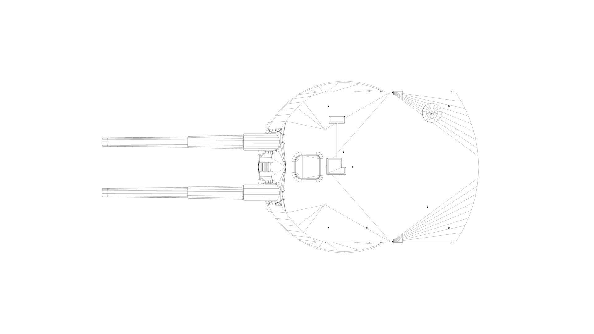283mm - 11inch SK L - 50 Naval Gun 3D model rigged | CGTrader