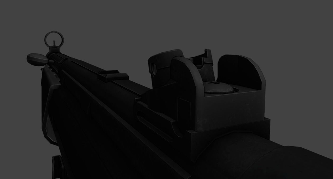 3D model HK Machine Pistole 5 9x19mm Submachine Gun MP5 VR / AR / low ...