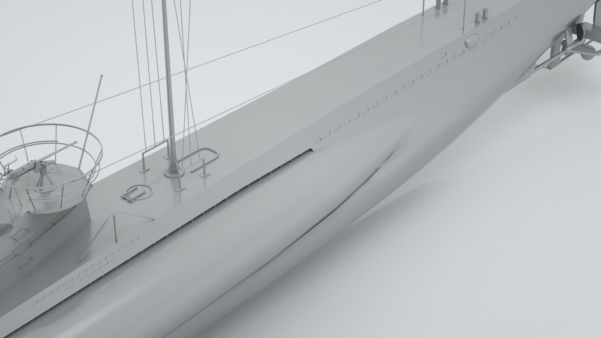 Type VII C German Submarine U-Boat 3D model rigged | CGTrader
