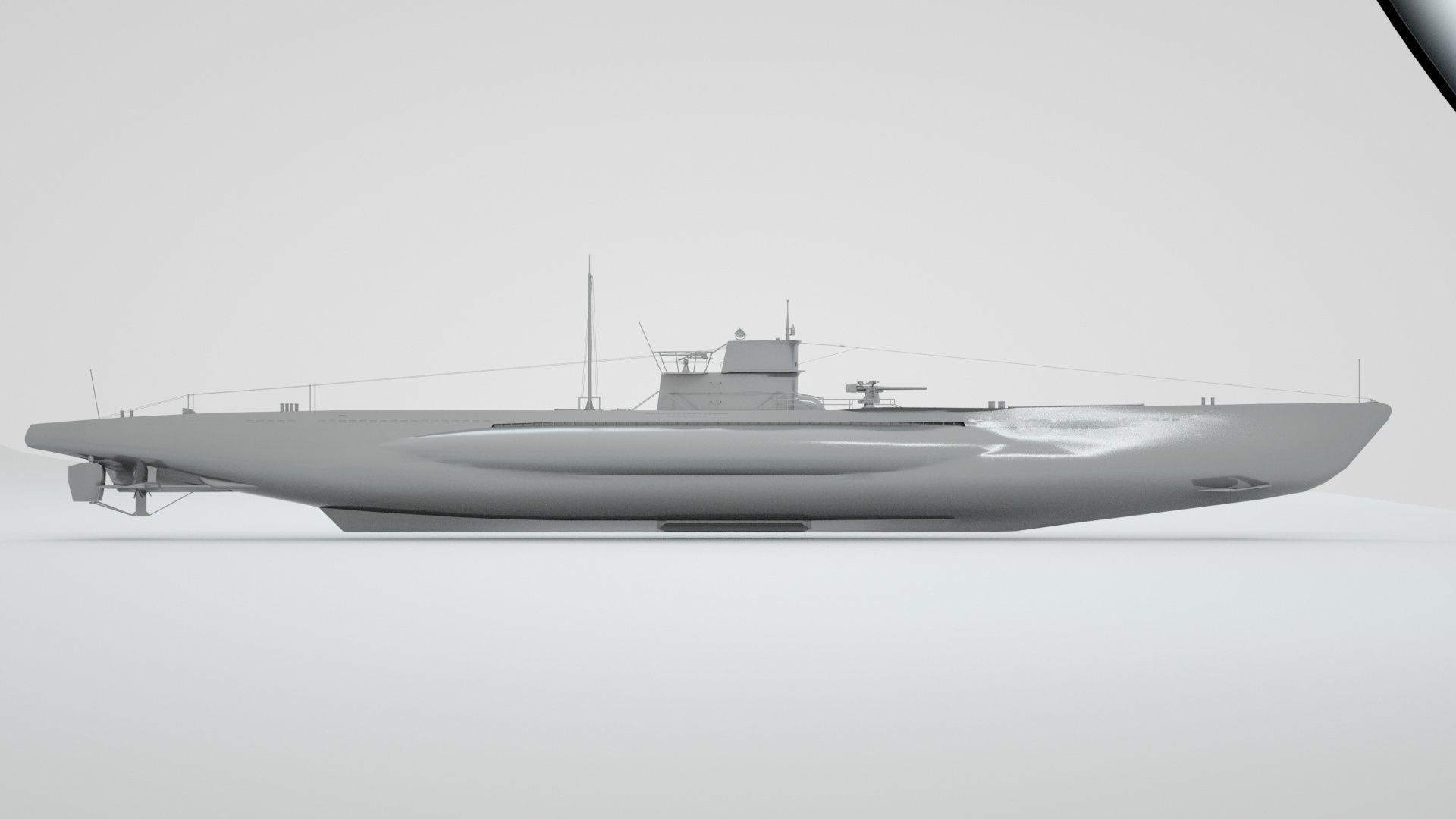 Type VII C German Submarine U-Boat 3D model rigged | CGTrader