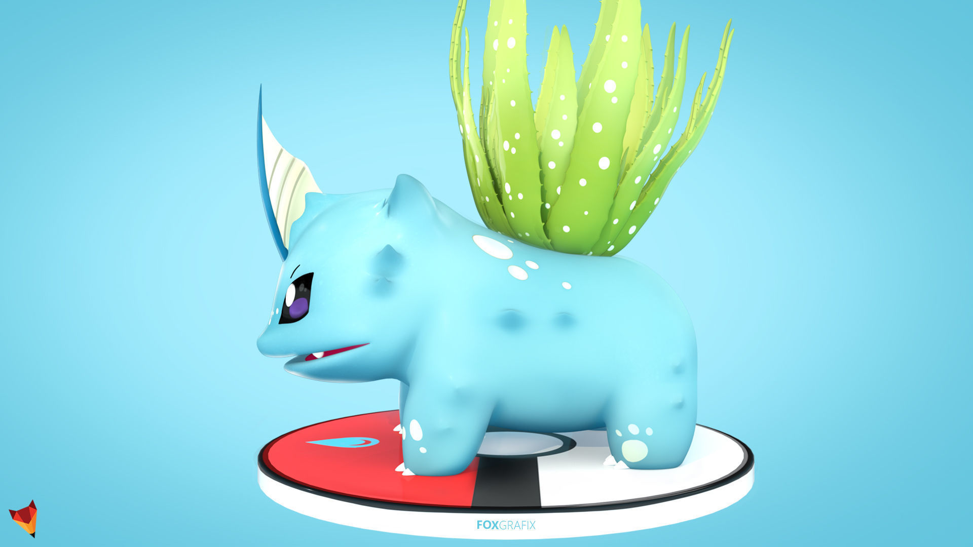 3D model Pokemon Bulbasaur Water Concept VR / AR / low-poly | CGTrader