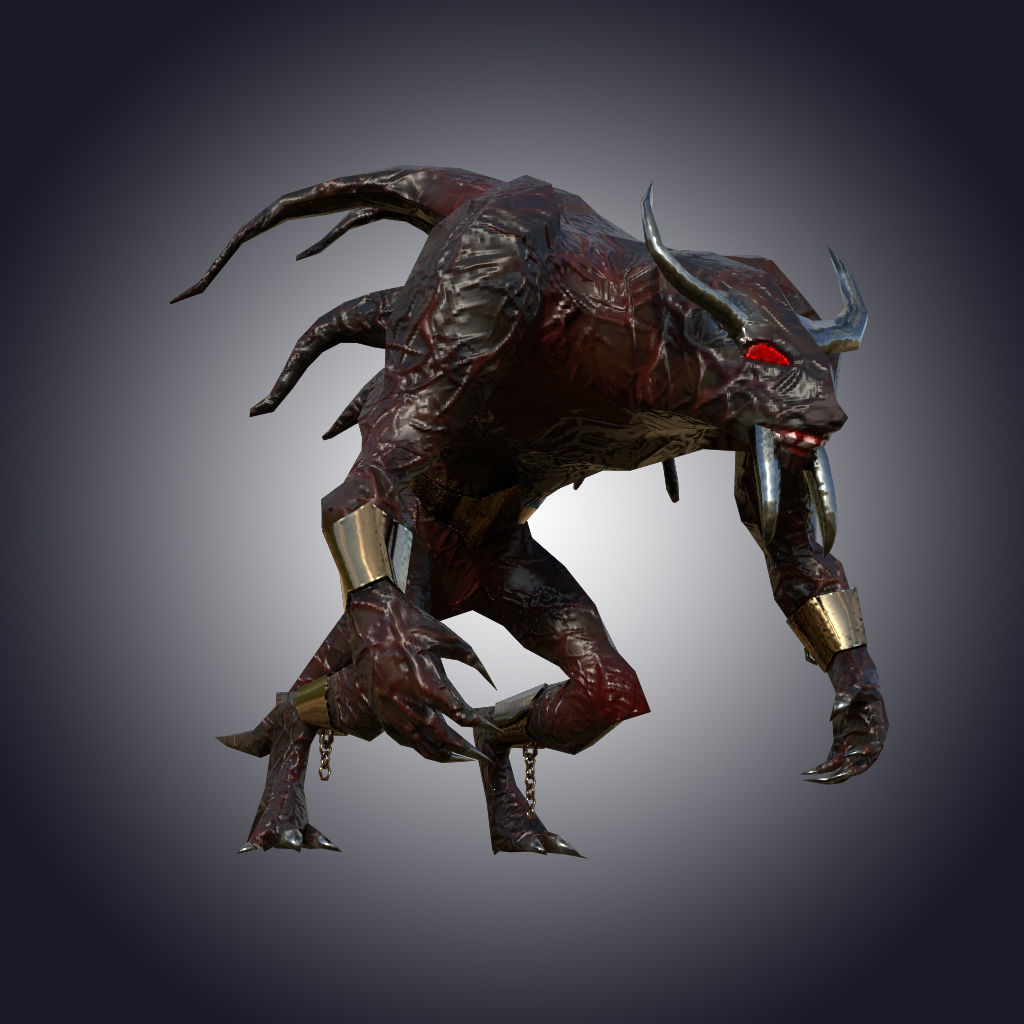 3D model Rat Devil -game ready VR / AR / low-poly rigged animated ...