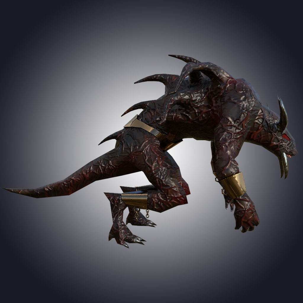 3D model Rat Devil -game ready VR / AR / low-poly rigged animated ...