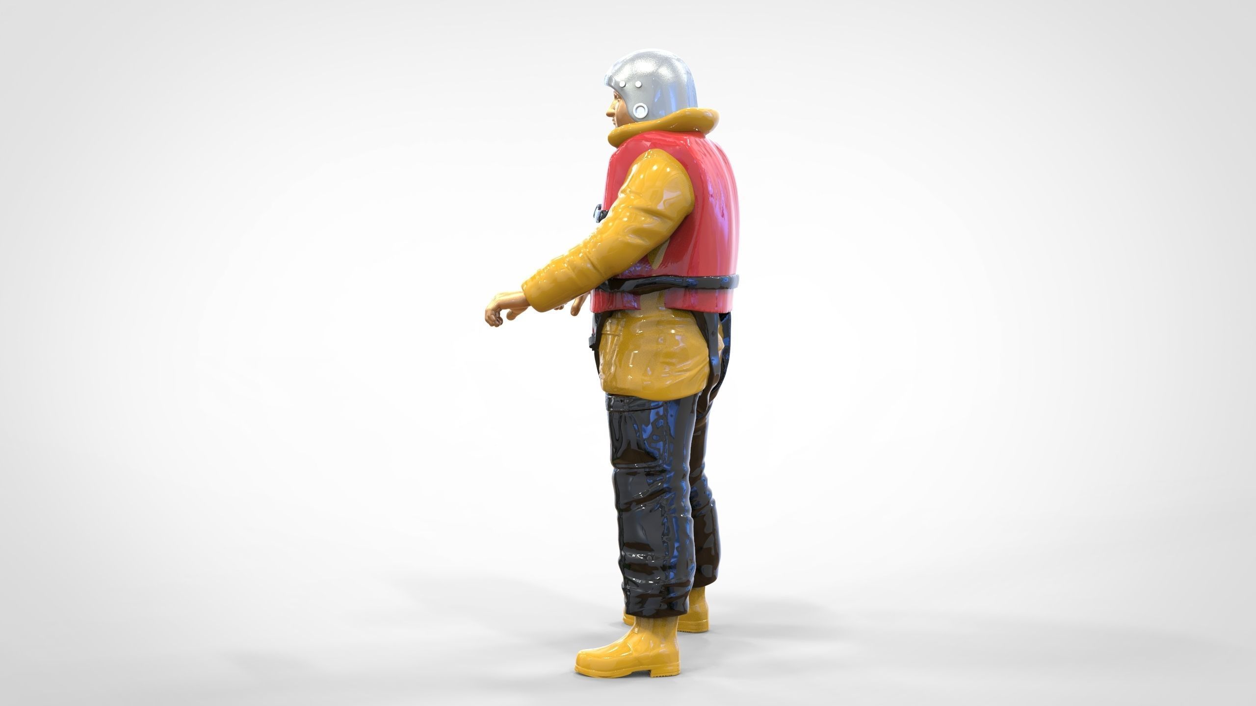 N10 Captain Royal National Lifeboat Institution RNLI Rescue crew 3D ...