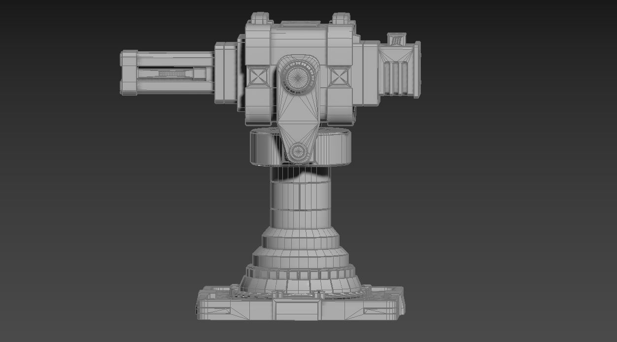 3D model Rusty Retrofuturism Laser Turret VR / AR / low-poly | CGTrader