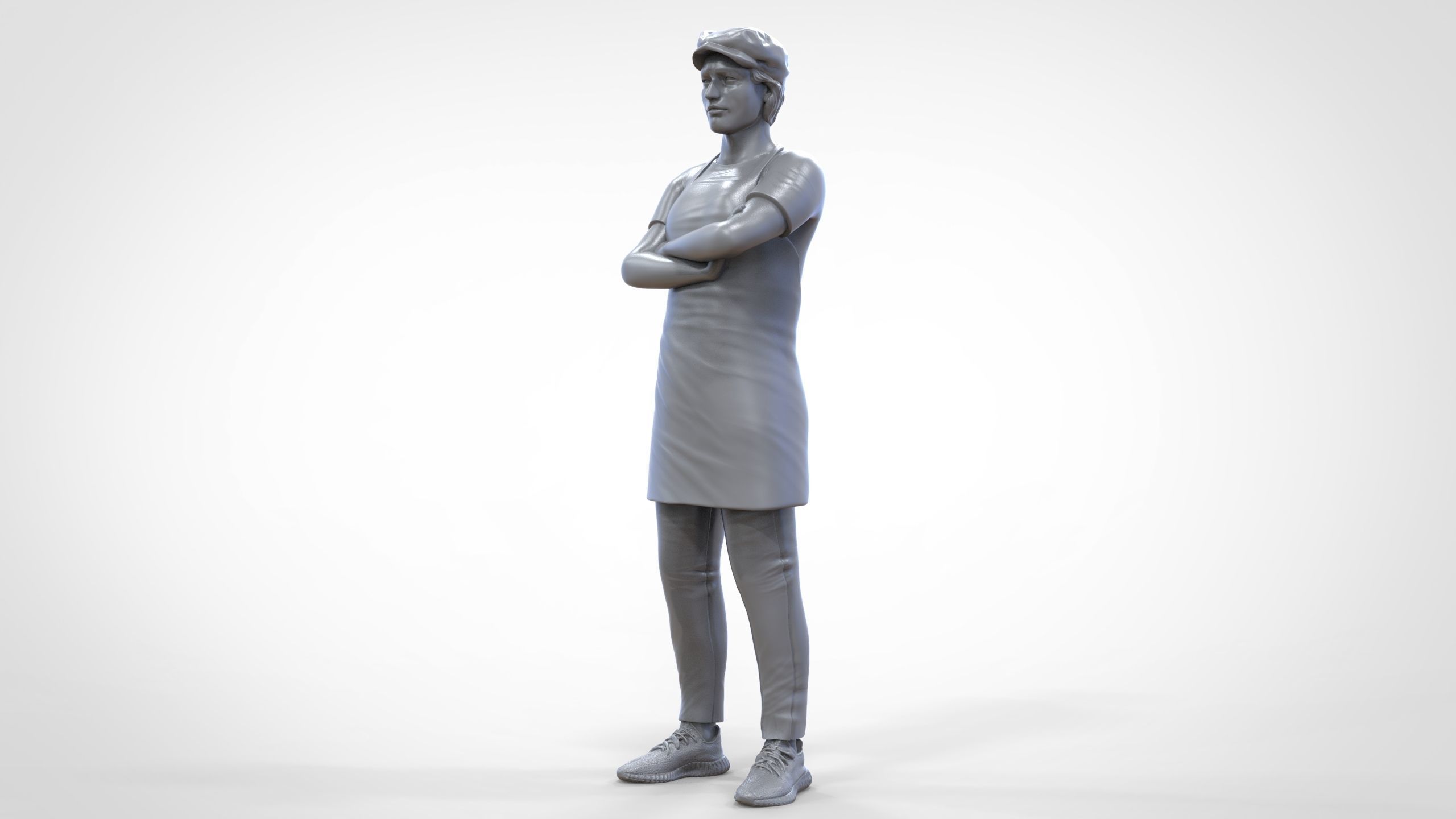 N1 Salesperson or Shopkeeper or baker 3D model 3D printable | CGTrader