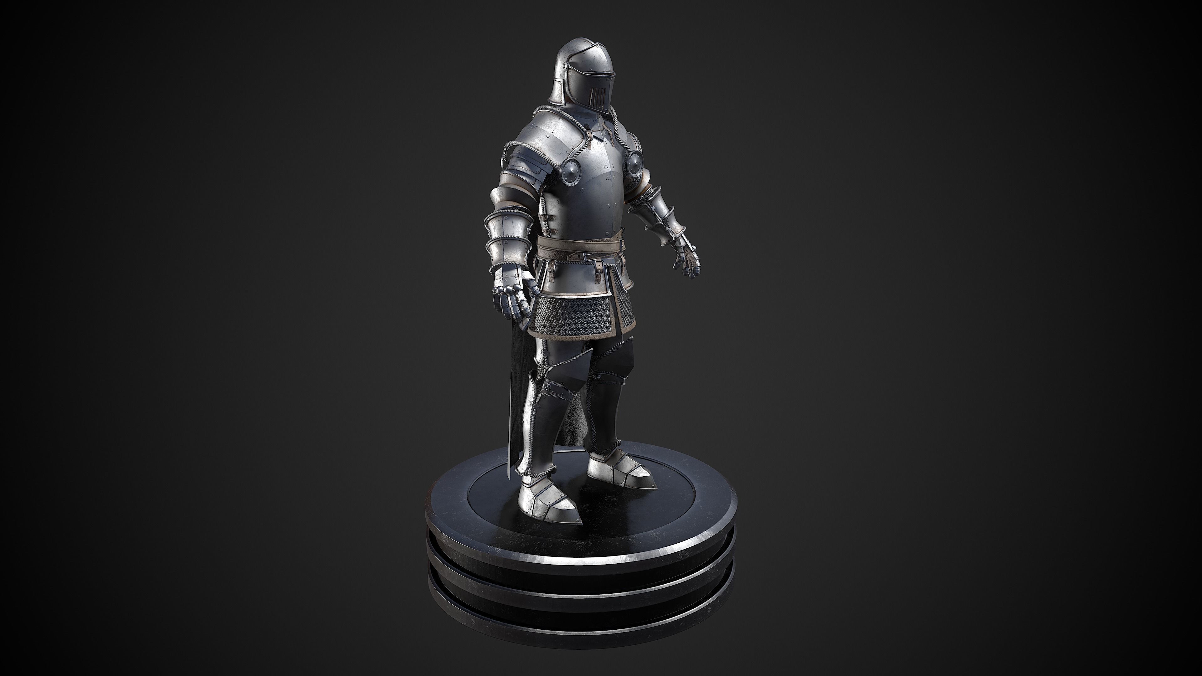 3D model Knight in medieval style - Game Ready VR / AR / low-poly ...