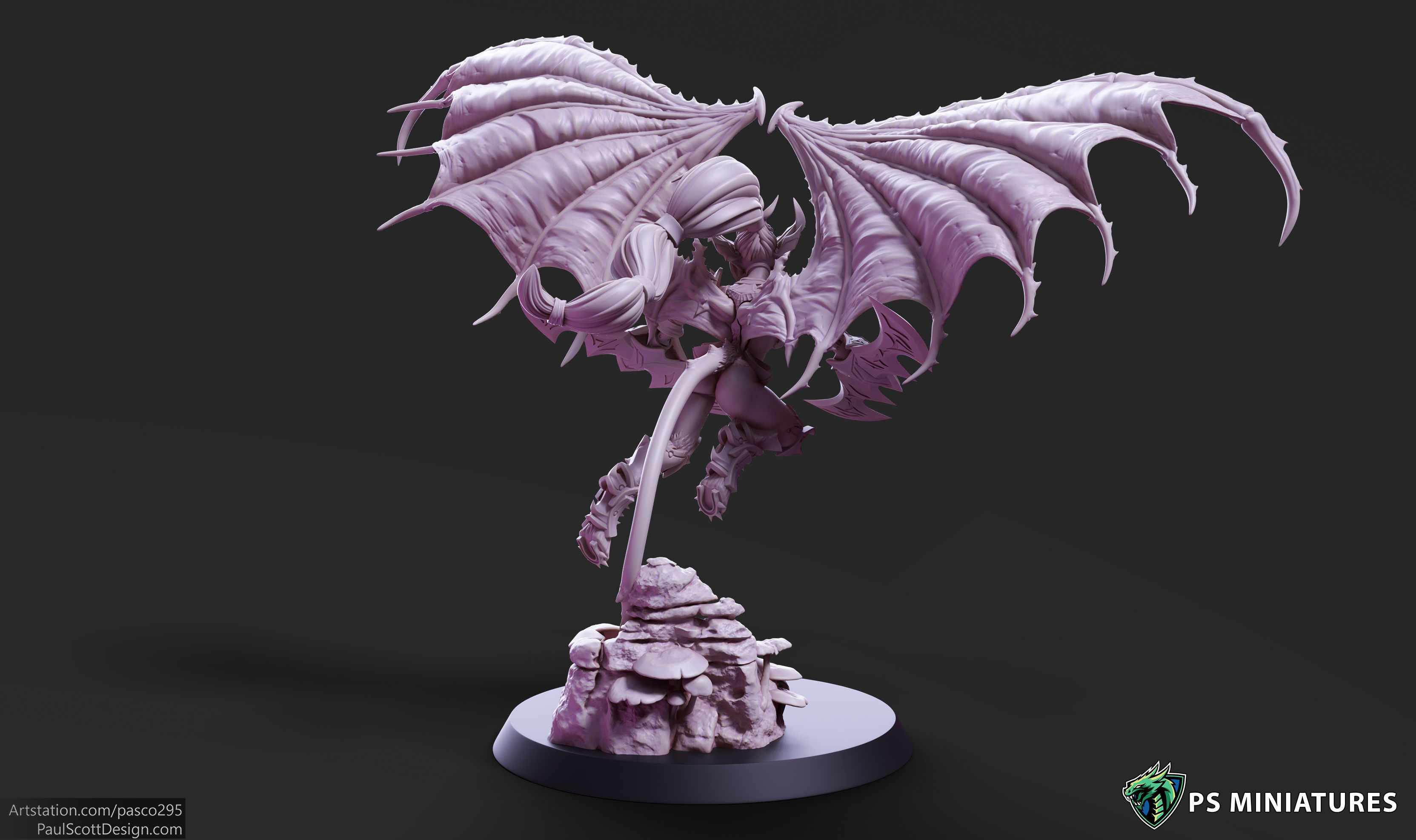 Drow Demonic Valkyrie Pose 3 - Includes Pinup Variant 3D model 3D ...