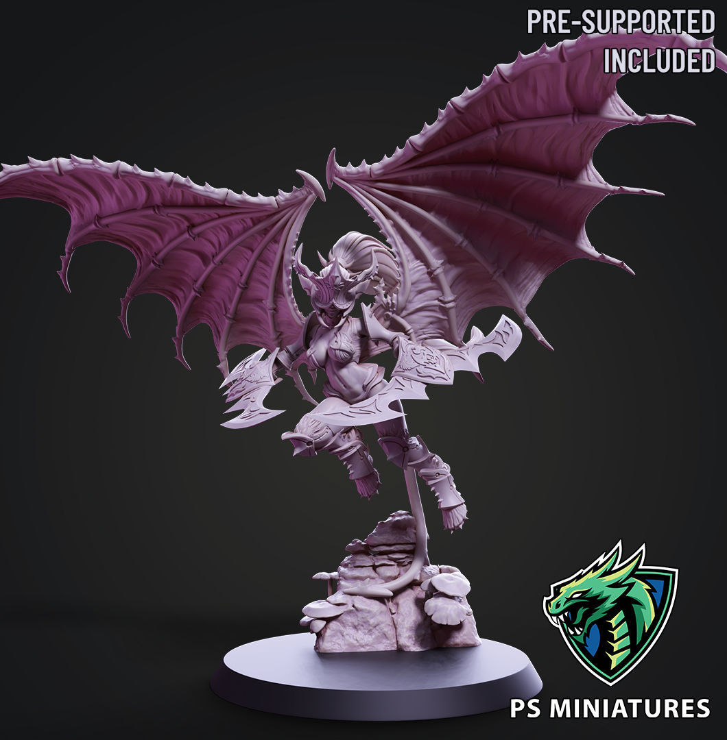 Drow Demonic Valkyrie Pose 3 - Includes Pinup Variant 3D model 3D ...