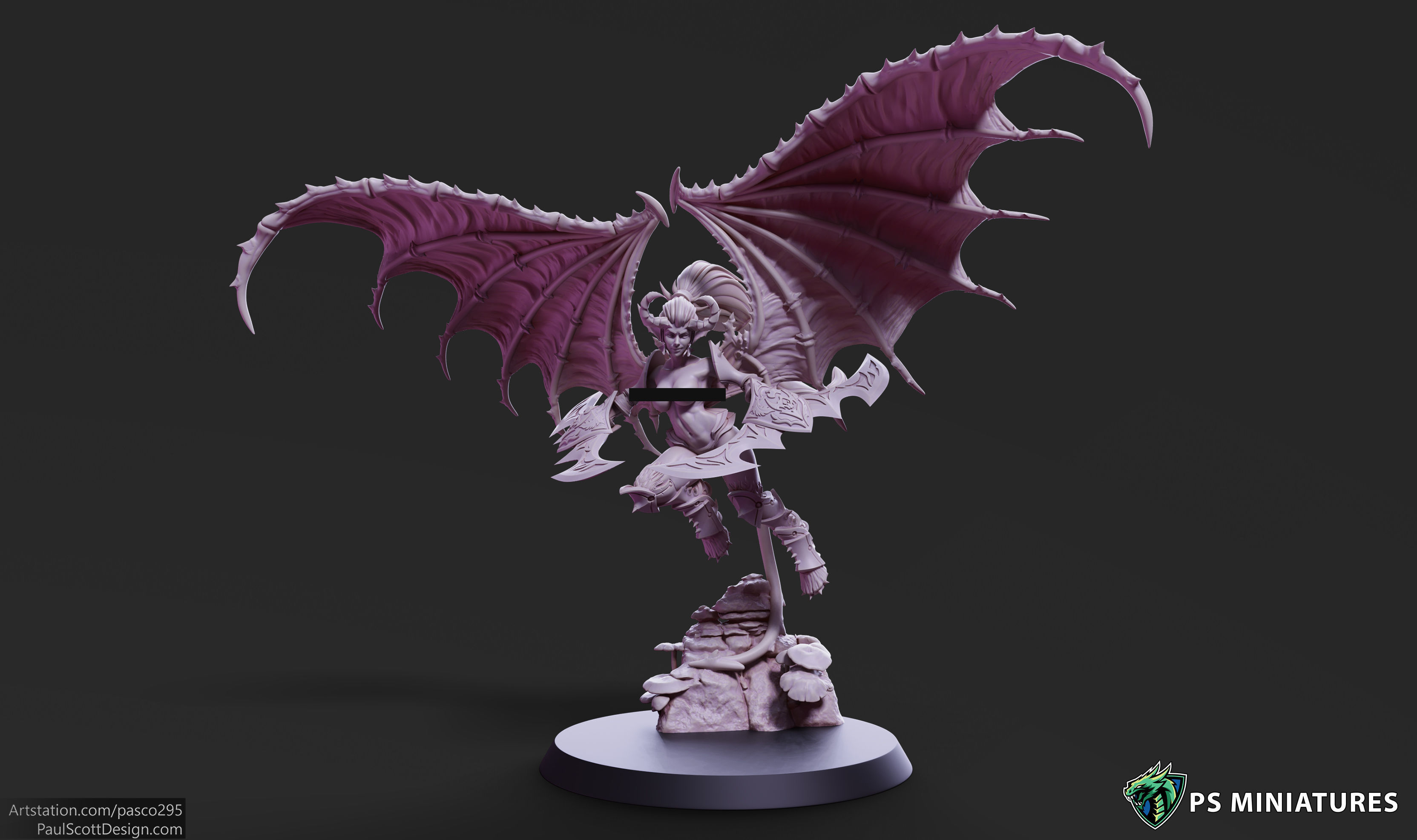 Drow Demonic Valkyrie Pose 3 - Includes Pinup Variant 3D model 3D ...